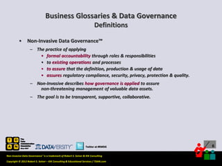 Real-World Data Governance: Business Glossaries and Data Governance | PDF