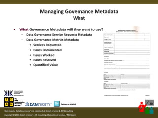 Real-World Data Governance: Managing Governance Metadata for Mass Consumption | PDF