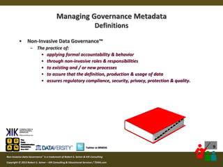 Real-World Data Governance: Managing Governance Metadata for Mass ...