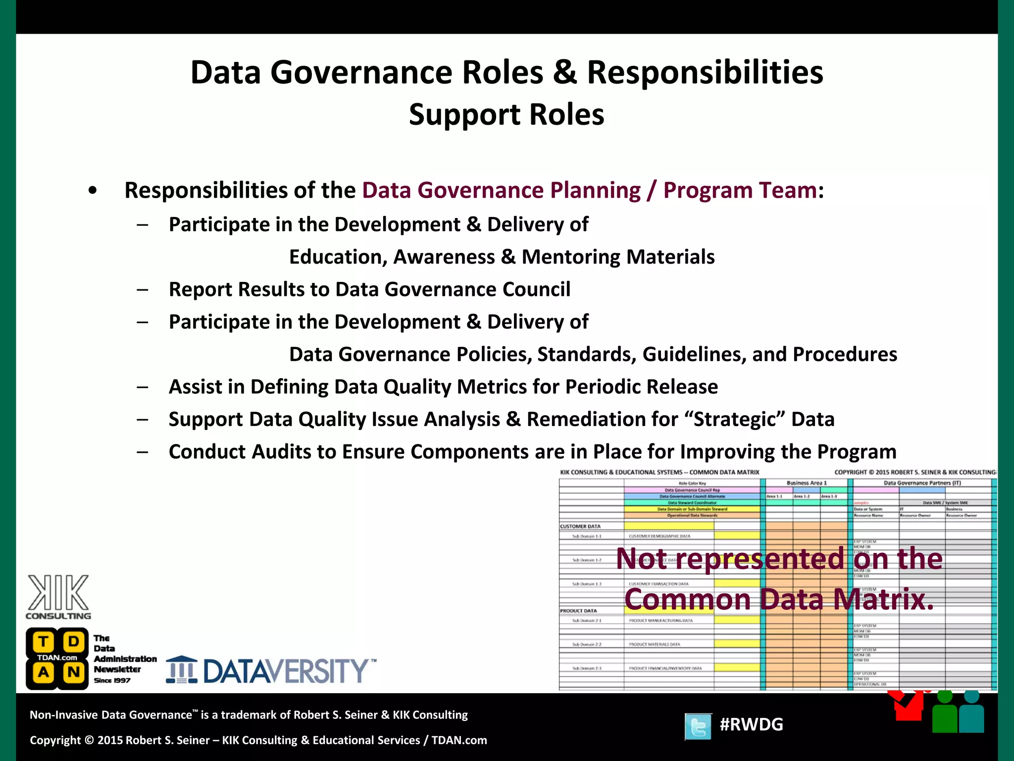Real-World Data Governance: Data Governance Roles & Responsibilities | PDF