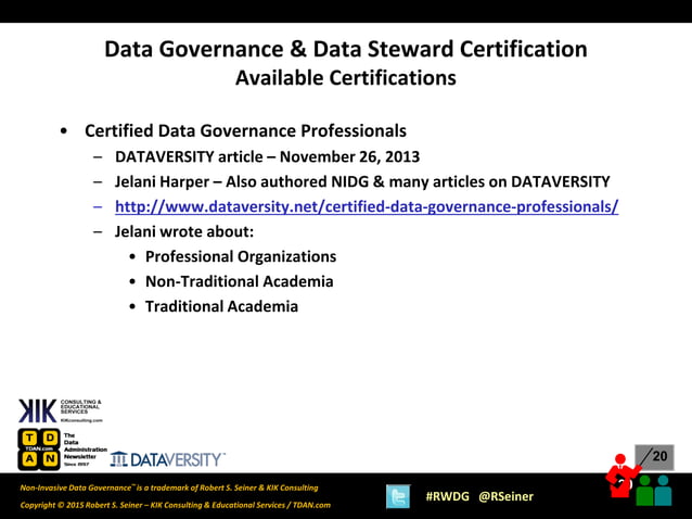 Data Governance & Data Steward Certification | PPT