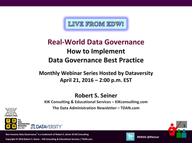 How to Implement Data Governance Best Practice | PPT