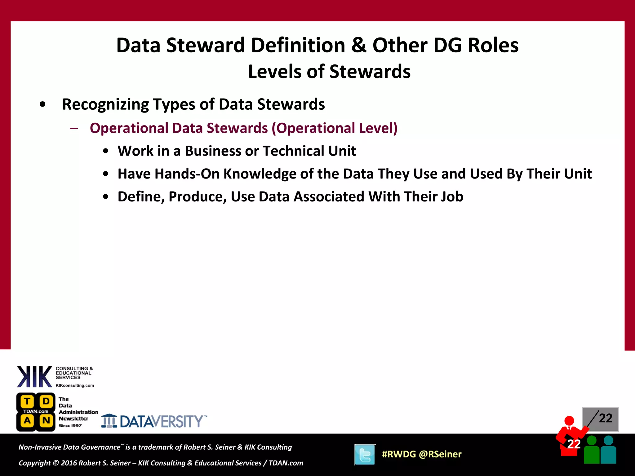 RWDG Webinar: Data Steward Definition and Other Data Governance Roles | PDF