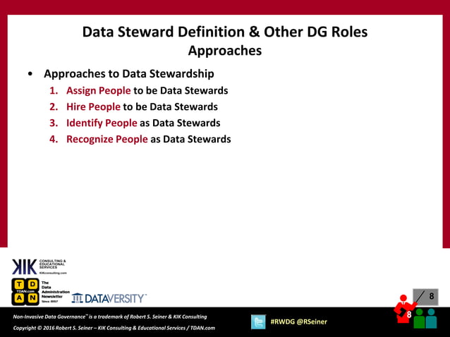 RWDG Webinar: Data Steward Definition and Other Data Governance Roles | PDF