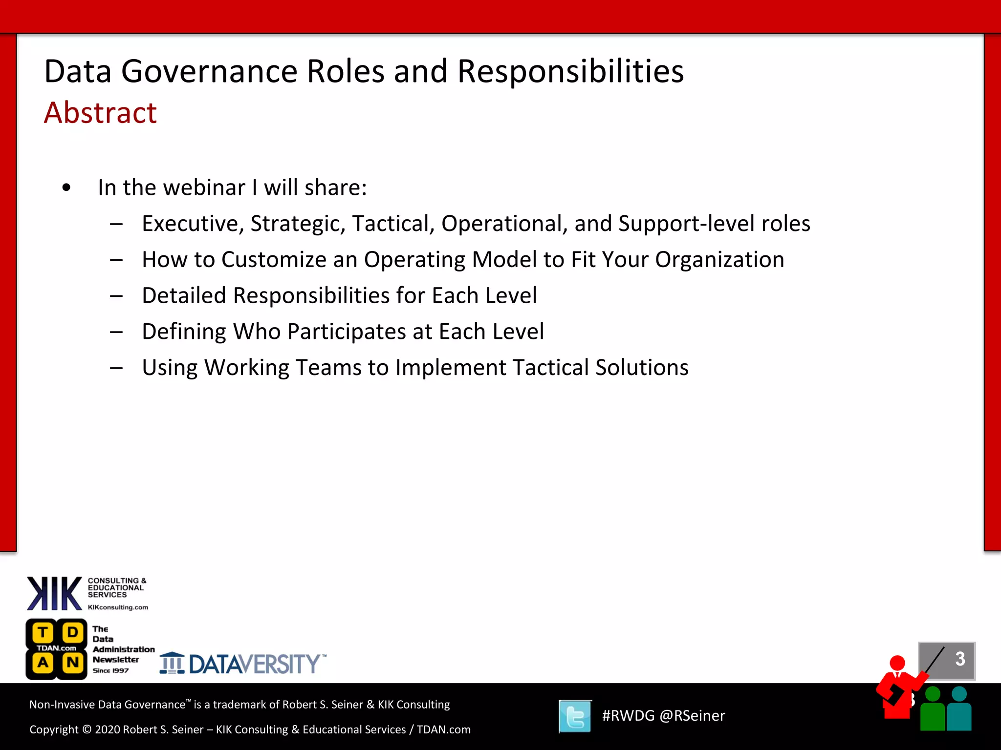 RWDG Slides: Data Governance Roles and Responsibilities | PDF