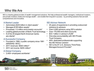 The SEI Story | PPTX