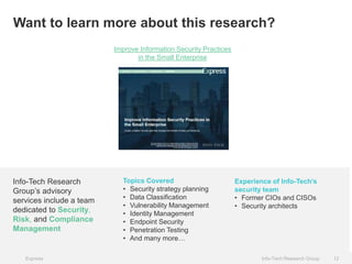 Improve Information Security Practices in the Small Enterprise | PPT