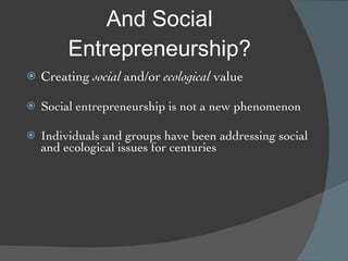 Introduction to social entrepreneurship | PPT | Business | Business and ...