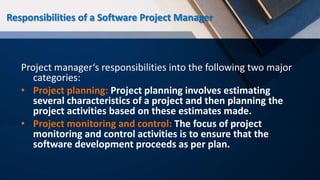 Responsibilities of a Software Project Manager | PPTX