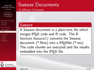 Using R for Statistical Training: An Application to Six Sigma Methodology for Process ...