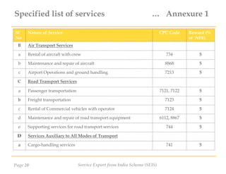Service Export from India Scheme (SEIS) | PDF | Government Support and ...