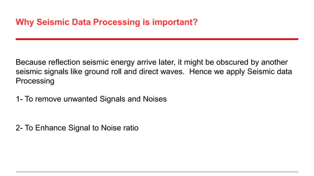 Seismic data processing | PPTX | Programming Languages | Computing