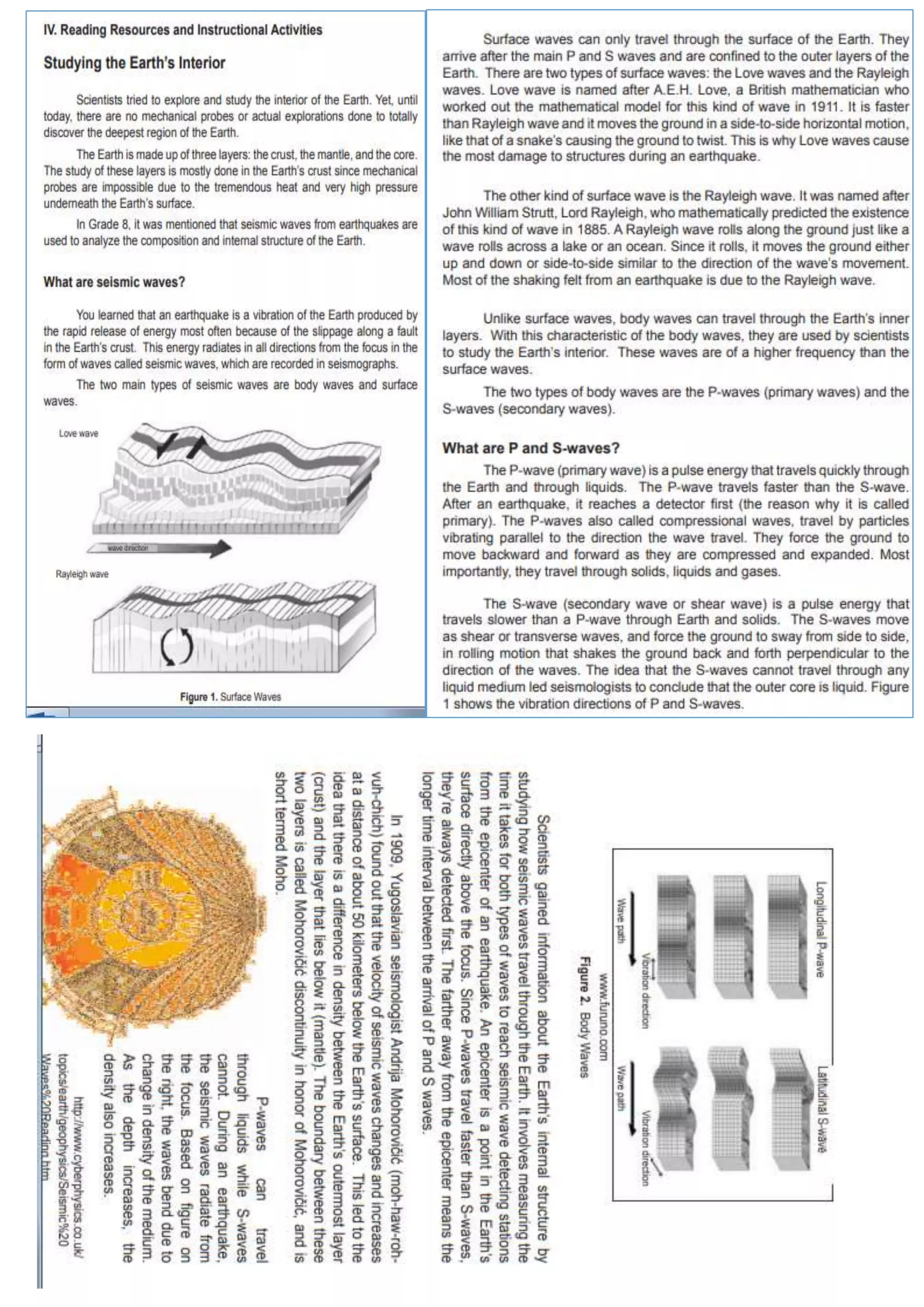 Seismic waves worksheet | DOCX