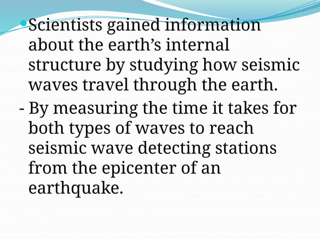 Seismic waves grade 10 unit 1 module 1 | PPTX