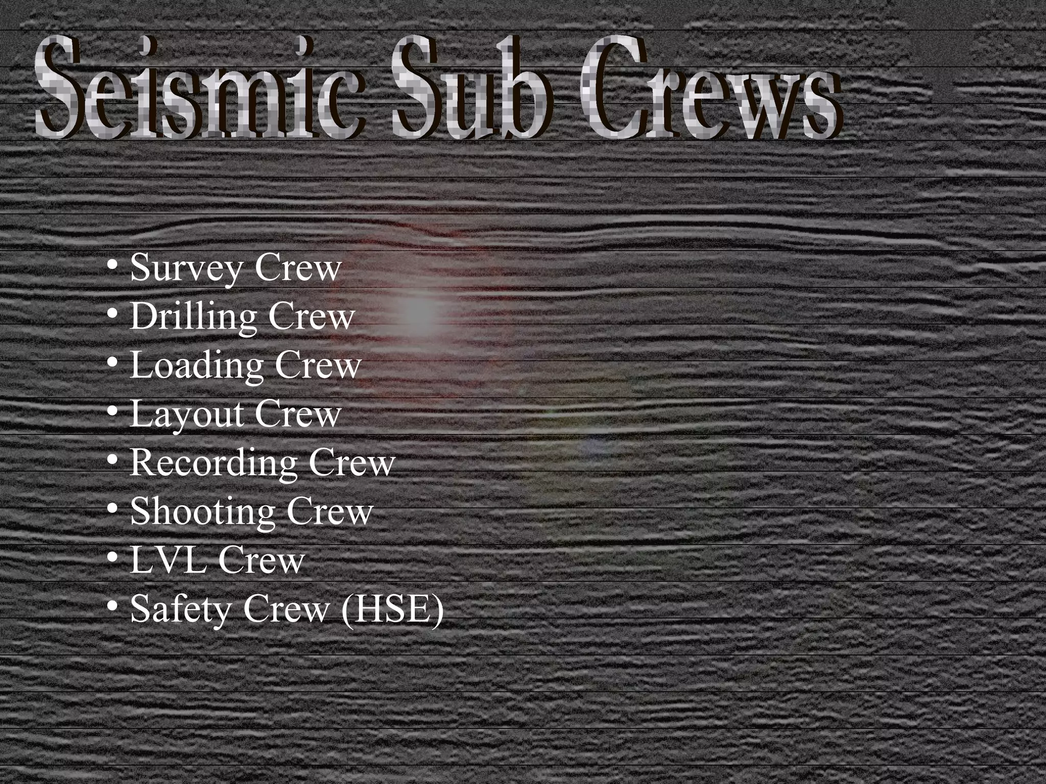 Seismic acquisition survey | PPT