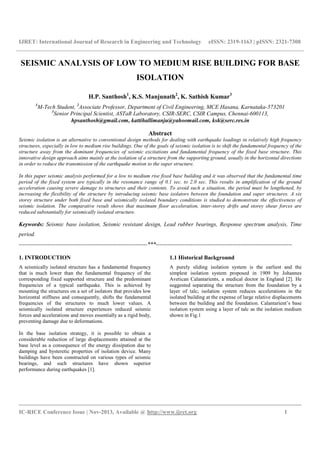 Seismic analysis of low to medium rise building for base isolation | PDF