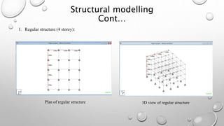 Seismic Analysis of regular & Irregular RCC frame structures | PPTX
