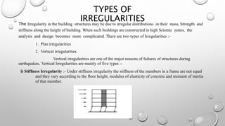 Seismic Analysis of regular & Irregular RCC frame structures | PPTX