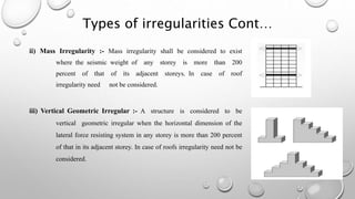 Seismic Analysis of regular & Irregular RCC frame structures | PPTX