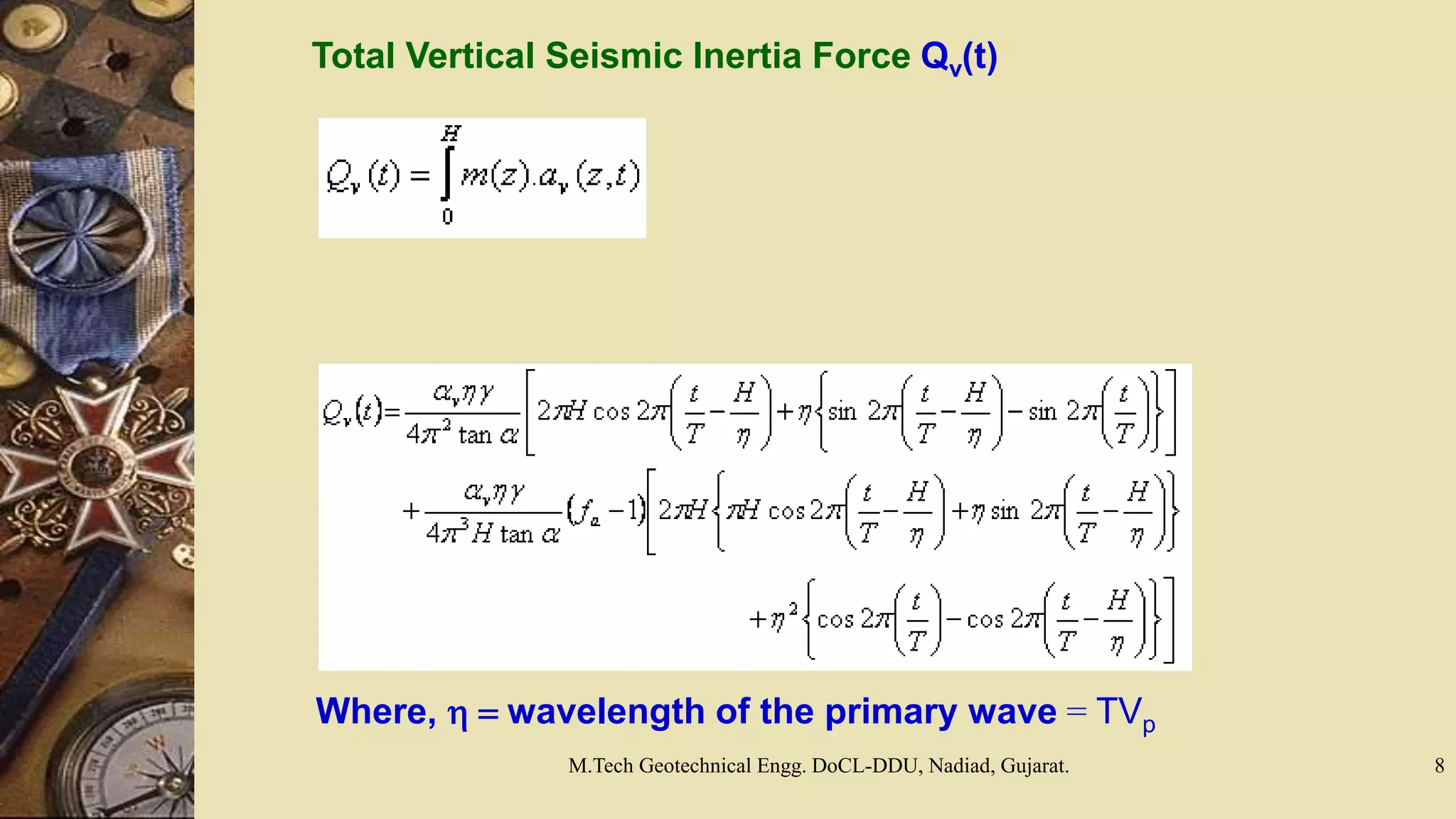 Seismic Analysis of Some Geotechnical Problems .ppt