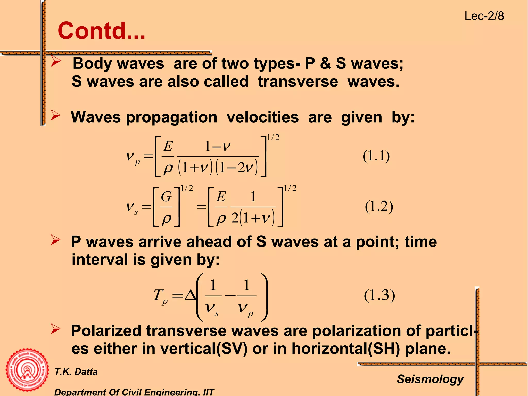 Seismic Analysis of Structures - I | PPT