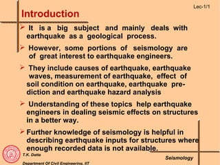 Seismic Analysis of Structures - I | PPT