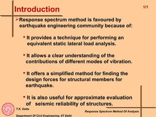 Seismic Analysis of Structures - III | PPT