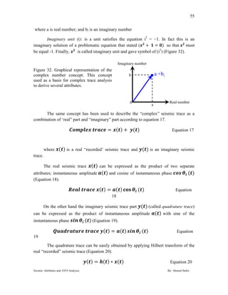 Seismic attributes and avo analysis ahmed hafez (2) | PDF
