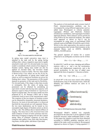 Seismic behavior of rc elevated water tankunder different types of ...