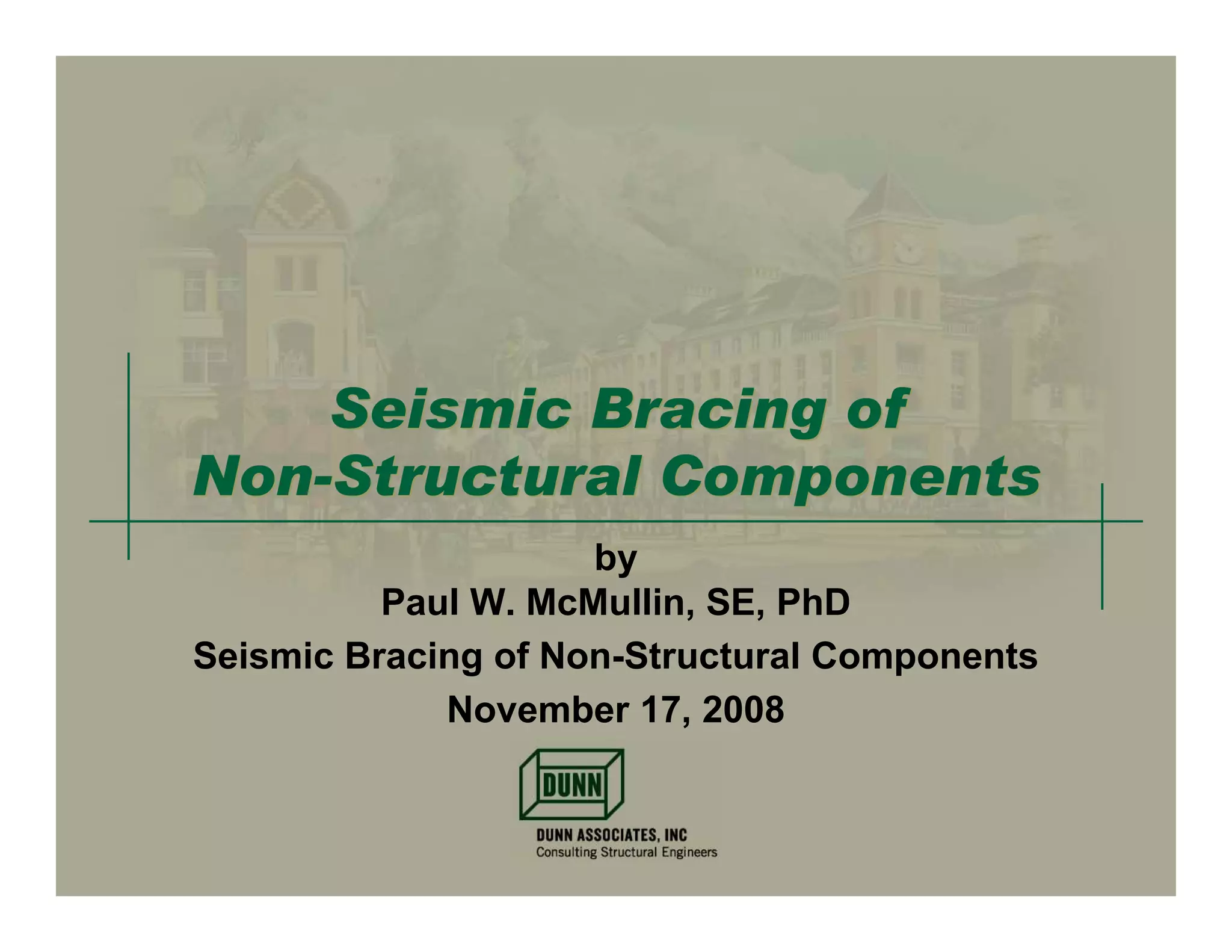Seismic Bracing- Non-Structural Elements | PDF