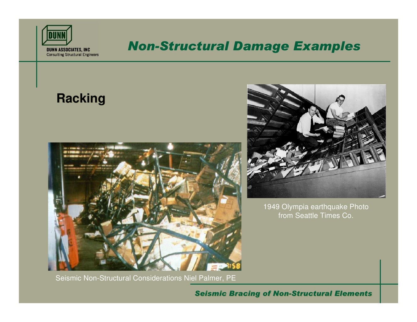 Seismic Bracing- Non-Structural Elements