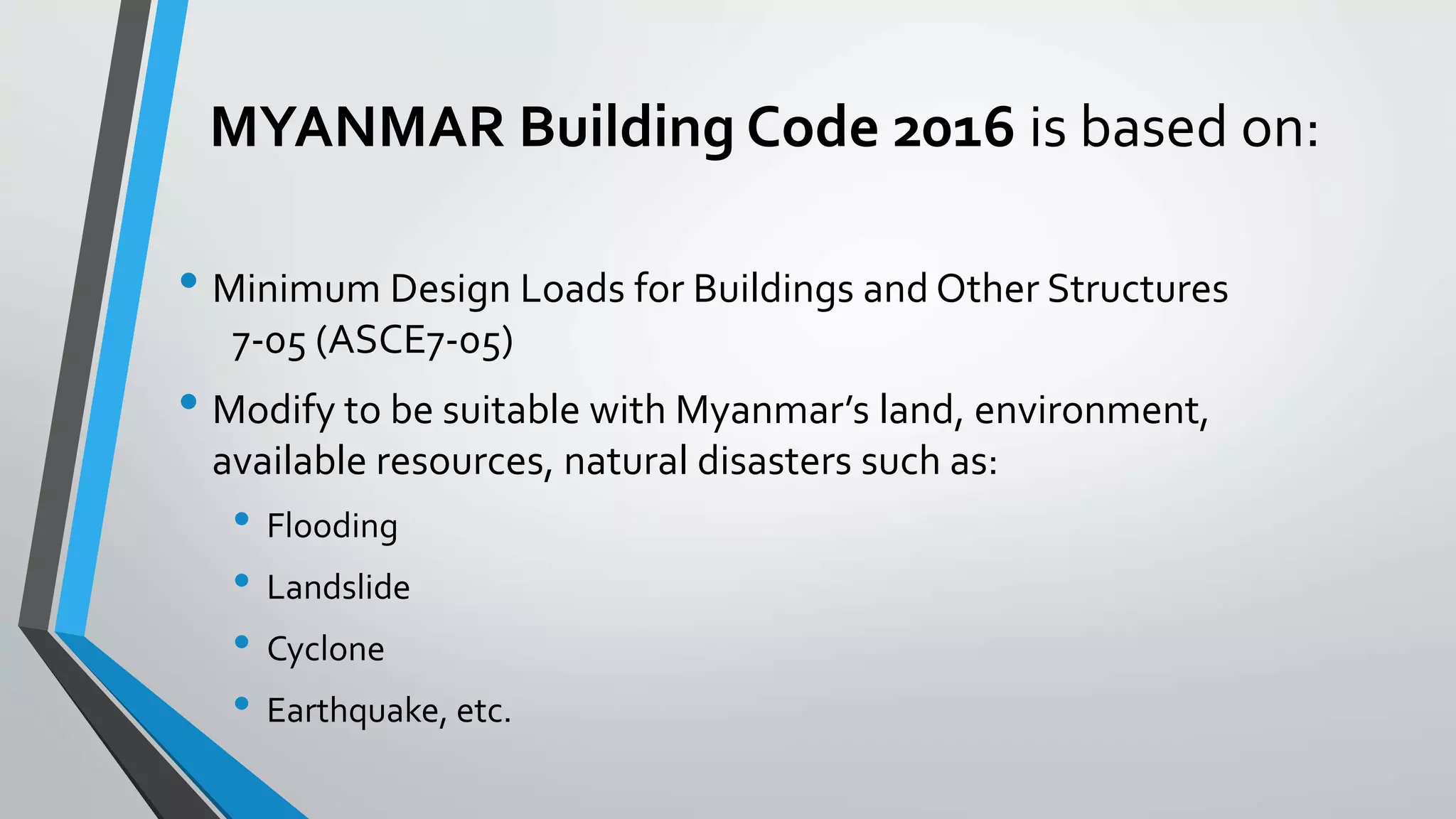 Seismic critera & design requirements(myanmar national building code ...