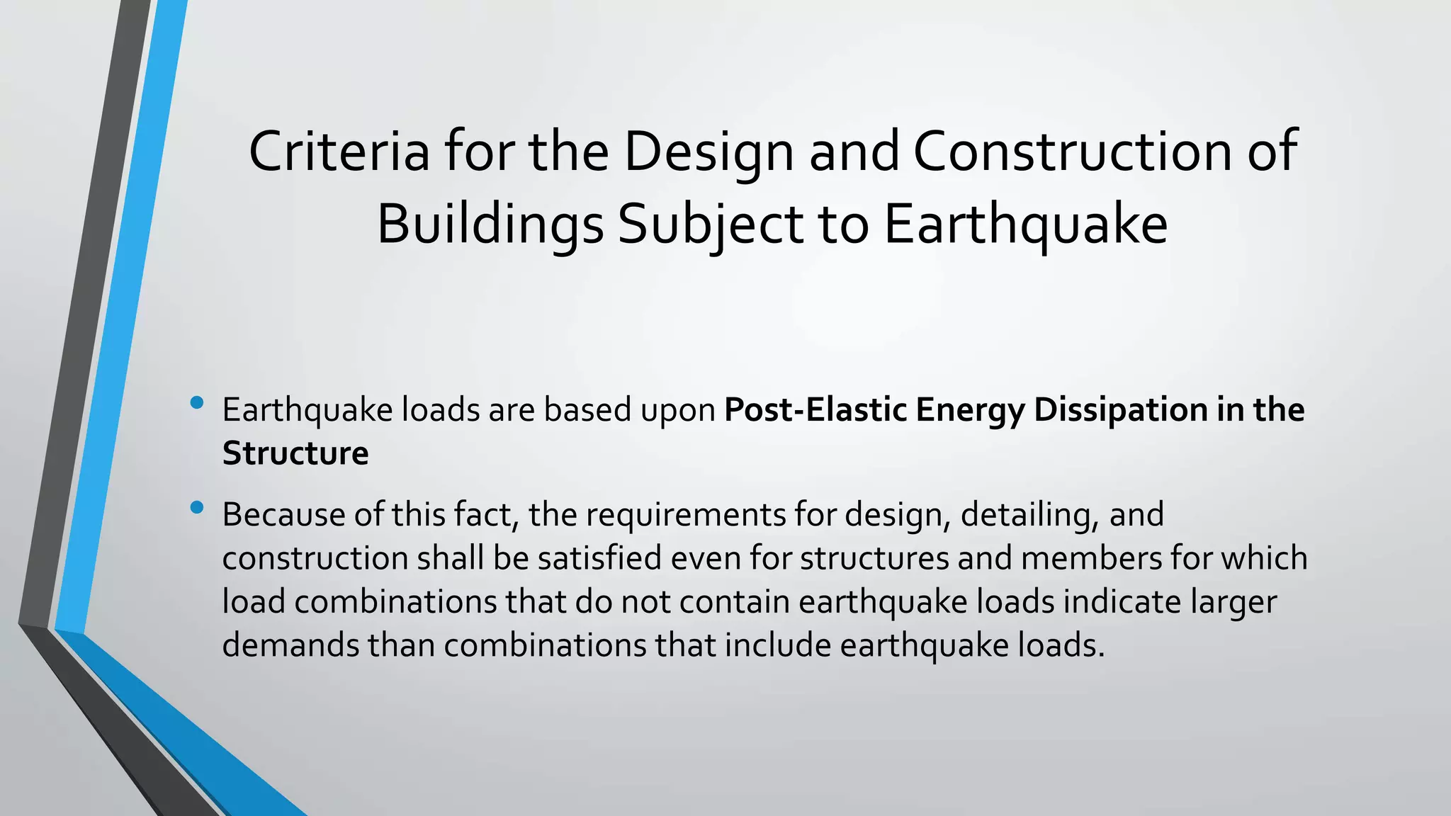 Seismic critera & design requirements(myanmar national building code ...