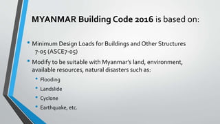 Seismic critera & design requirements(myanmar national building code ...