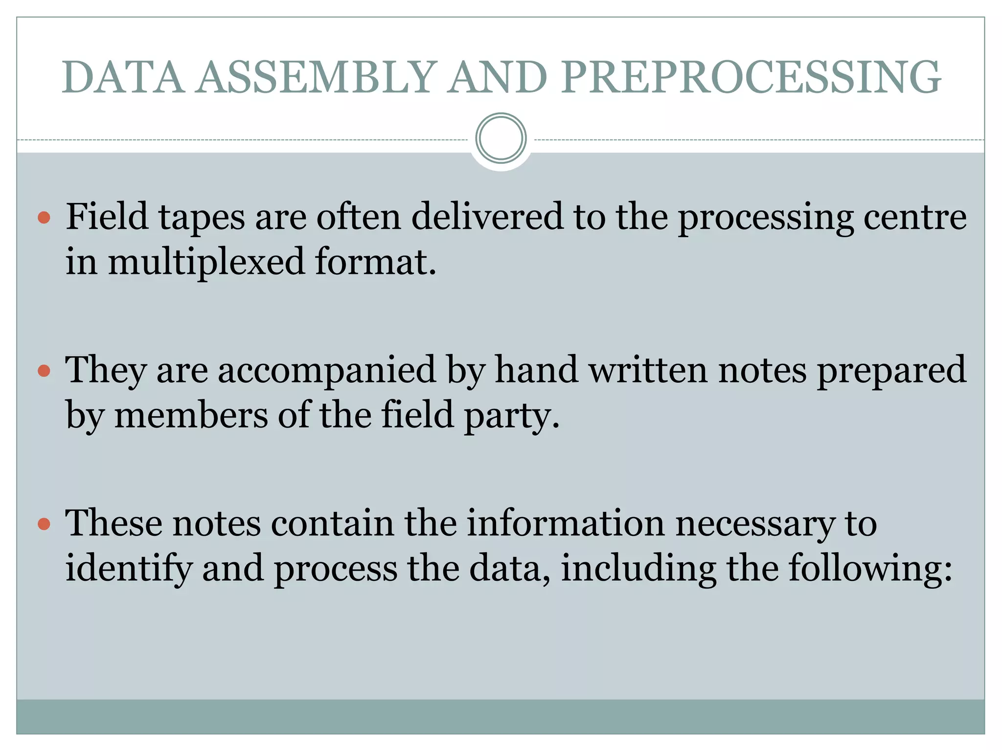 Seismic data processing | PPTX