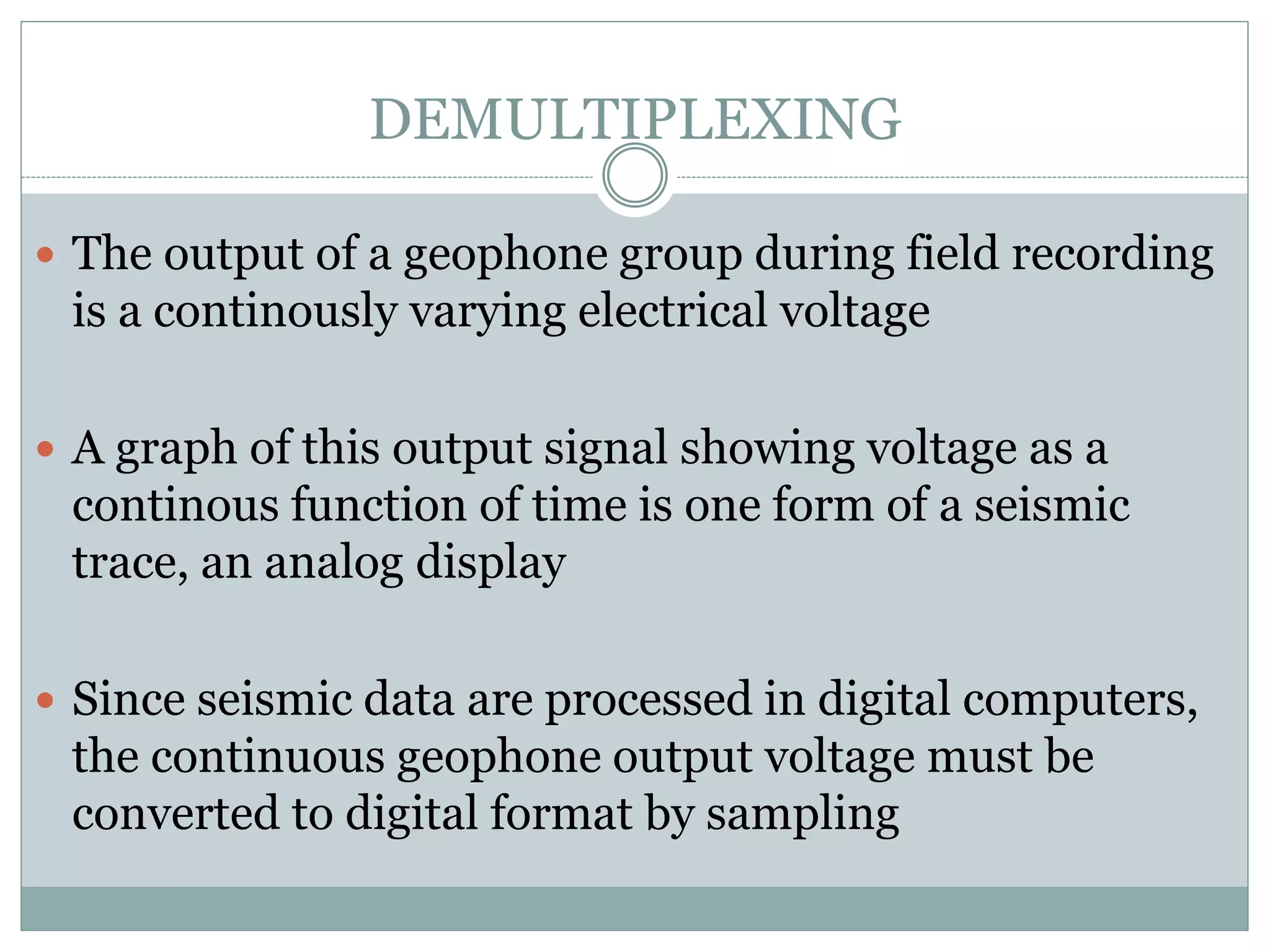 Seismic data processing | PPTX