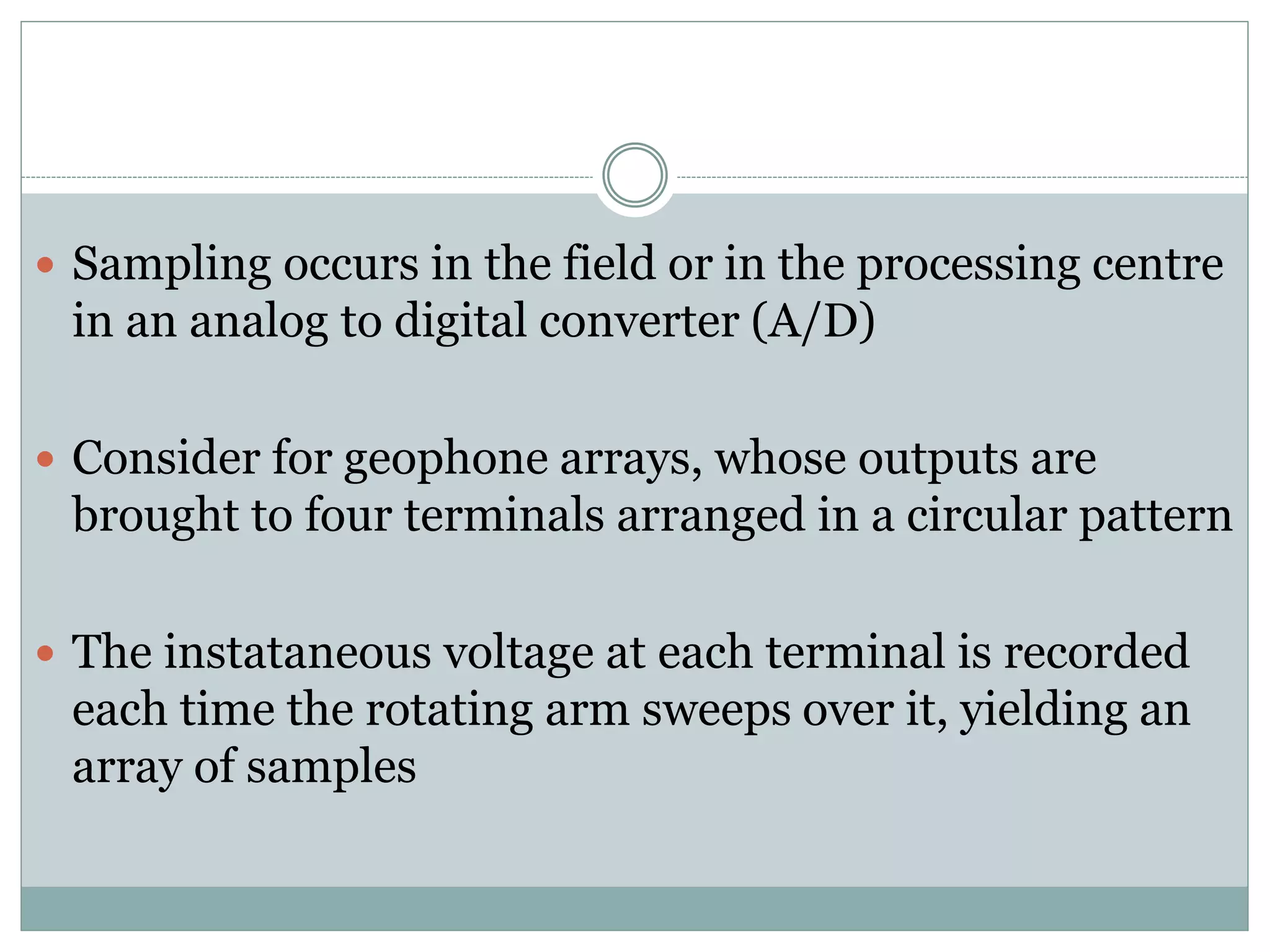 Seismic data processing | PPTX