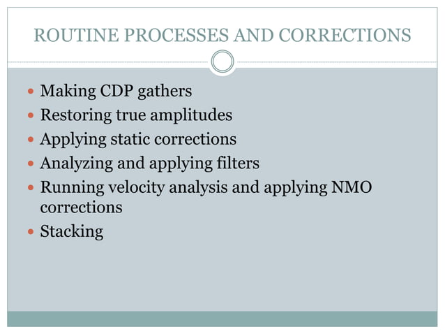 Seismic data processing | PPTX