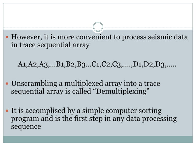 Seismic data processing | PPTX