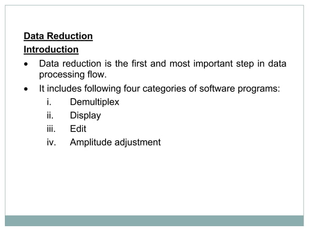 Seismic data processing | PPTX