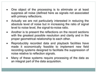 Seismic data processing | PPTX