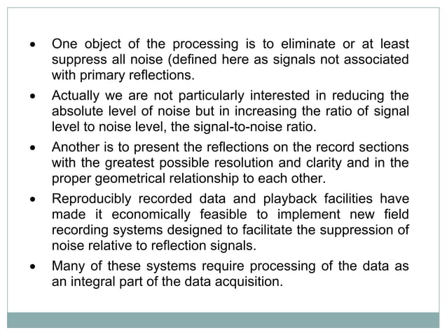 Seismic data processing | PPTX