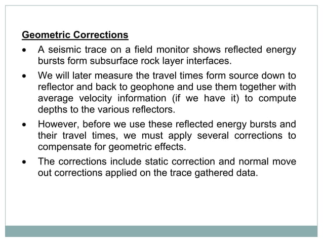 Seismic data processing | PPTX