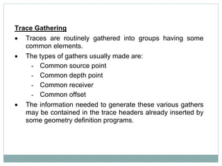 Seismic data processing | PPTX