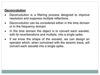 Seismic data processing | PPTX