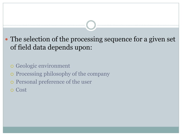 Seismic data processing | PPTX