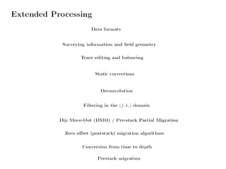 Seismic data processing 10 | PPT