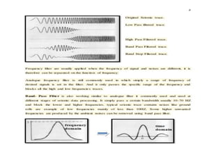 Seismic data processing 13 stacking&migration | PPTX