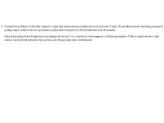 Seismic data processing 14, stacking&migration2 | PPTX