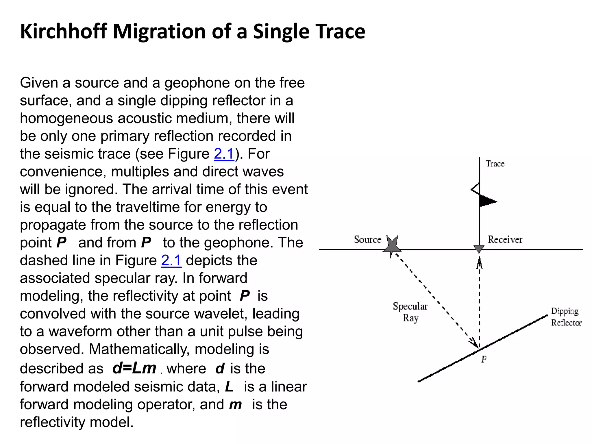 Seismic data processing 15, kirchhof migration | PPTX